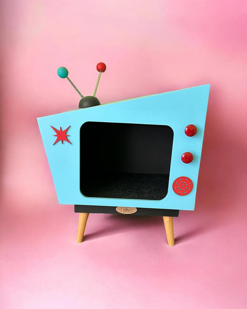 Vintage Atomic TV Baby Blue – Atelier Kats-B Inc